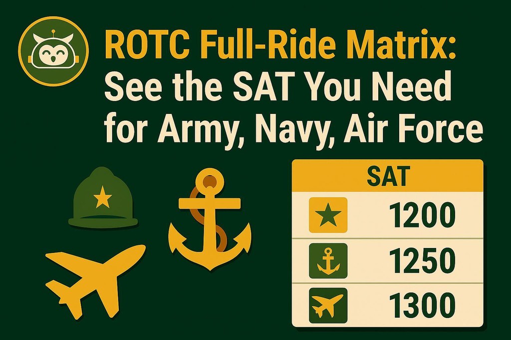 ROTC Full-Ride Matrix: See the SAT You Need for Army, Navy, Air Force ...