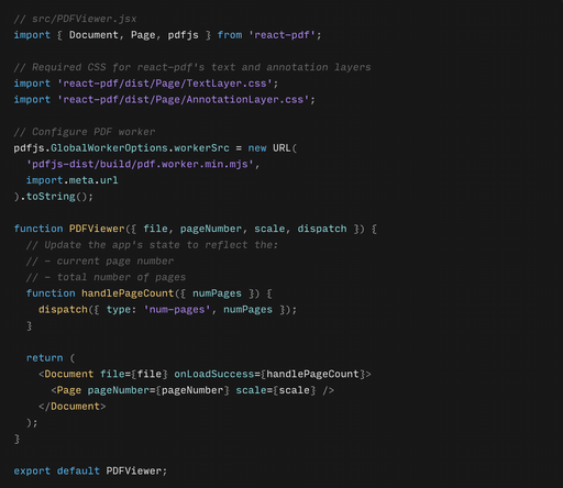 Building a custom PDF viewer in React with your own controls - Joyfill