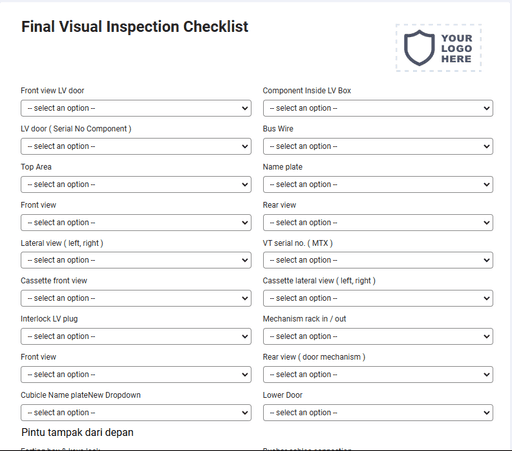 Final Visual Inspection Checklist for Mobile, Tablet, Fillable PDF