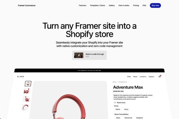 Framer Commerce - Toolfolio.io