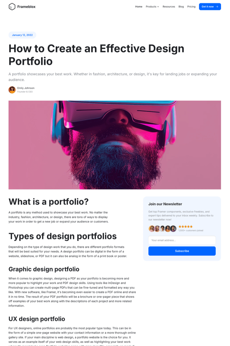 Frameblox - Ultimate Framer UI Kit