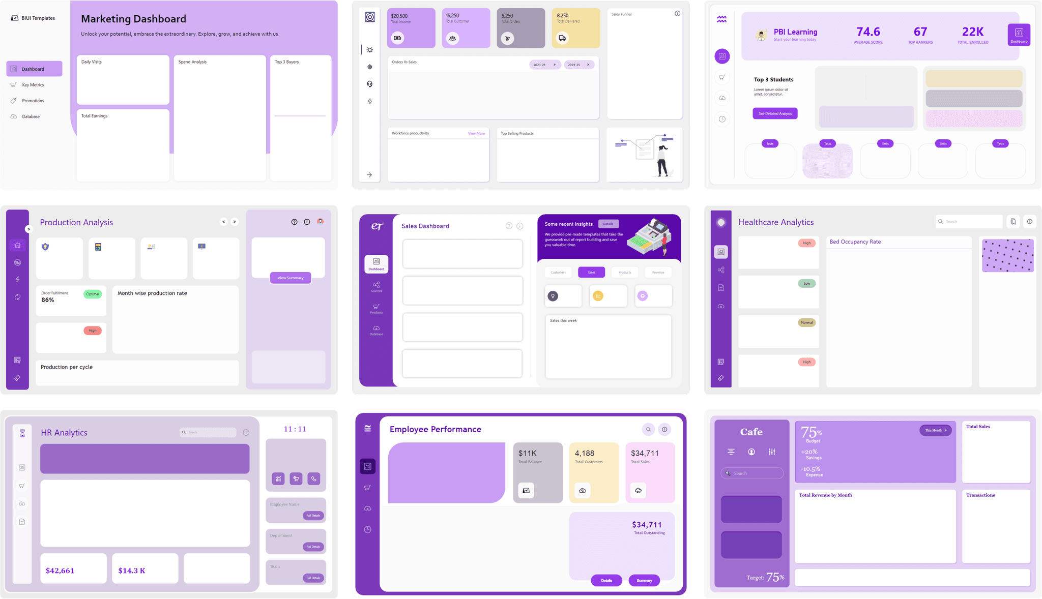 BIUI Power BI Templates