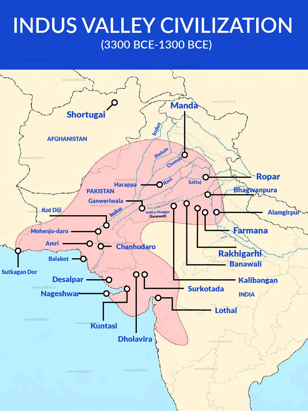 Indus Valley Civilization Map | PDF & Download Image