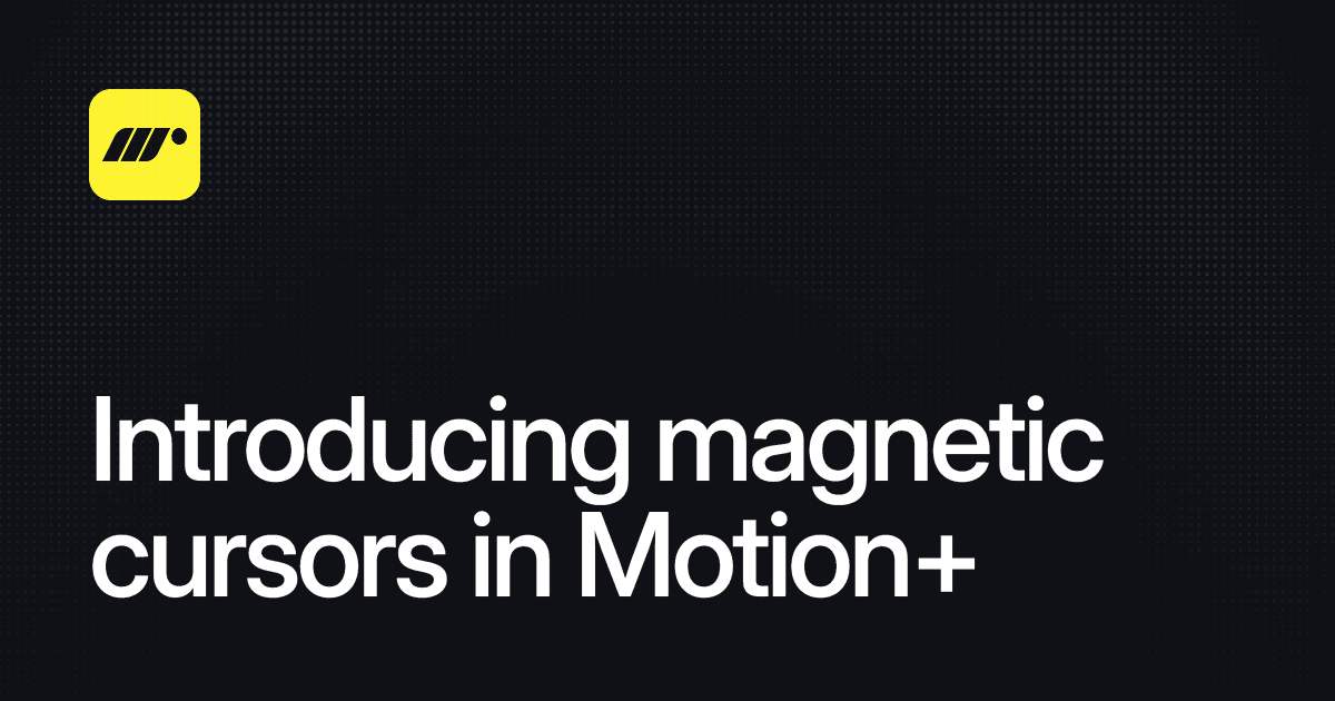 Introducing magnetic and zoning features in Motion+ Cursor - Motion ...