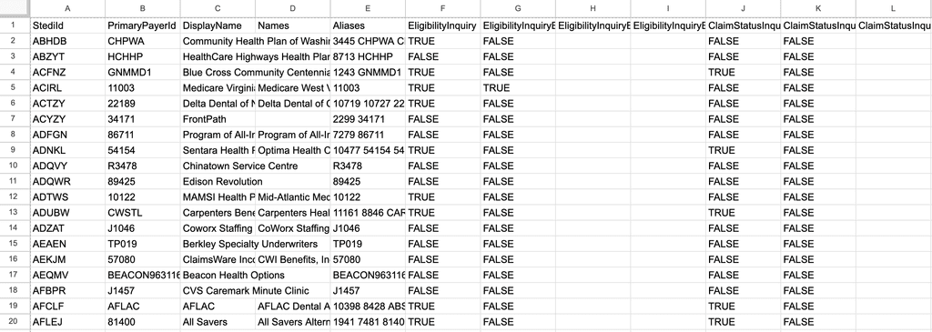 Introducing the List Payers CSV API - Stedi