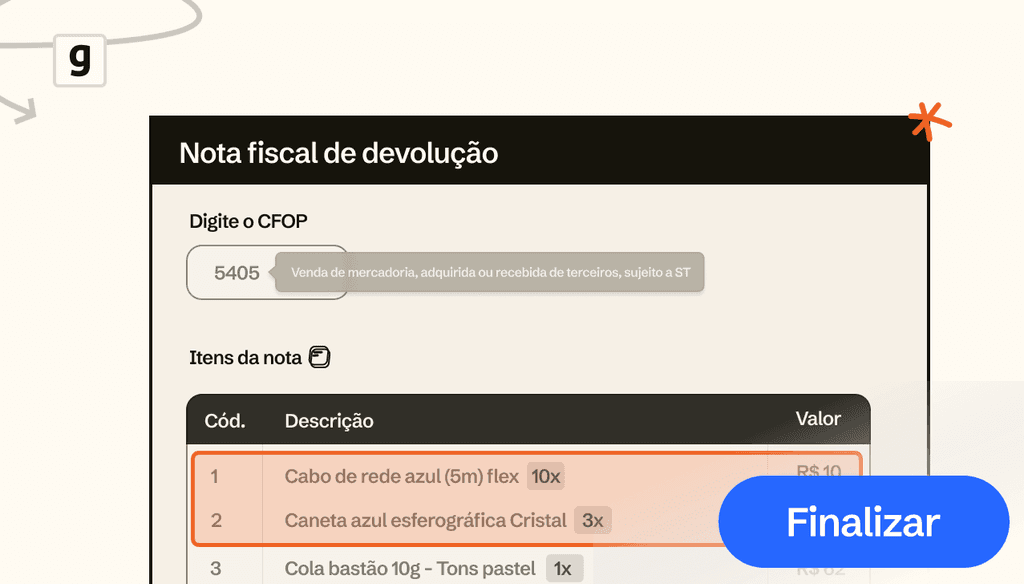 CFOP 5405: O que significa, devolução e como dar entrada fácil