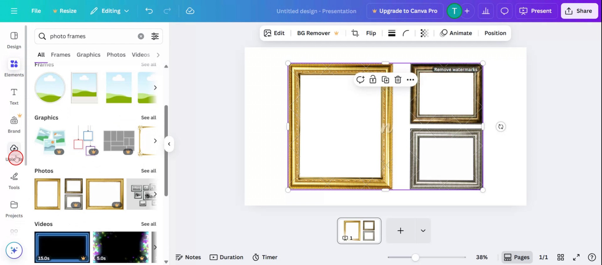 Comment utiliser les cadres dans Canva - guide vidéo de 1 minute