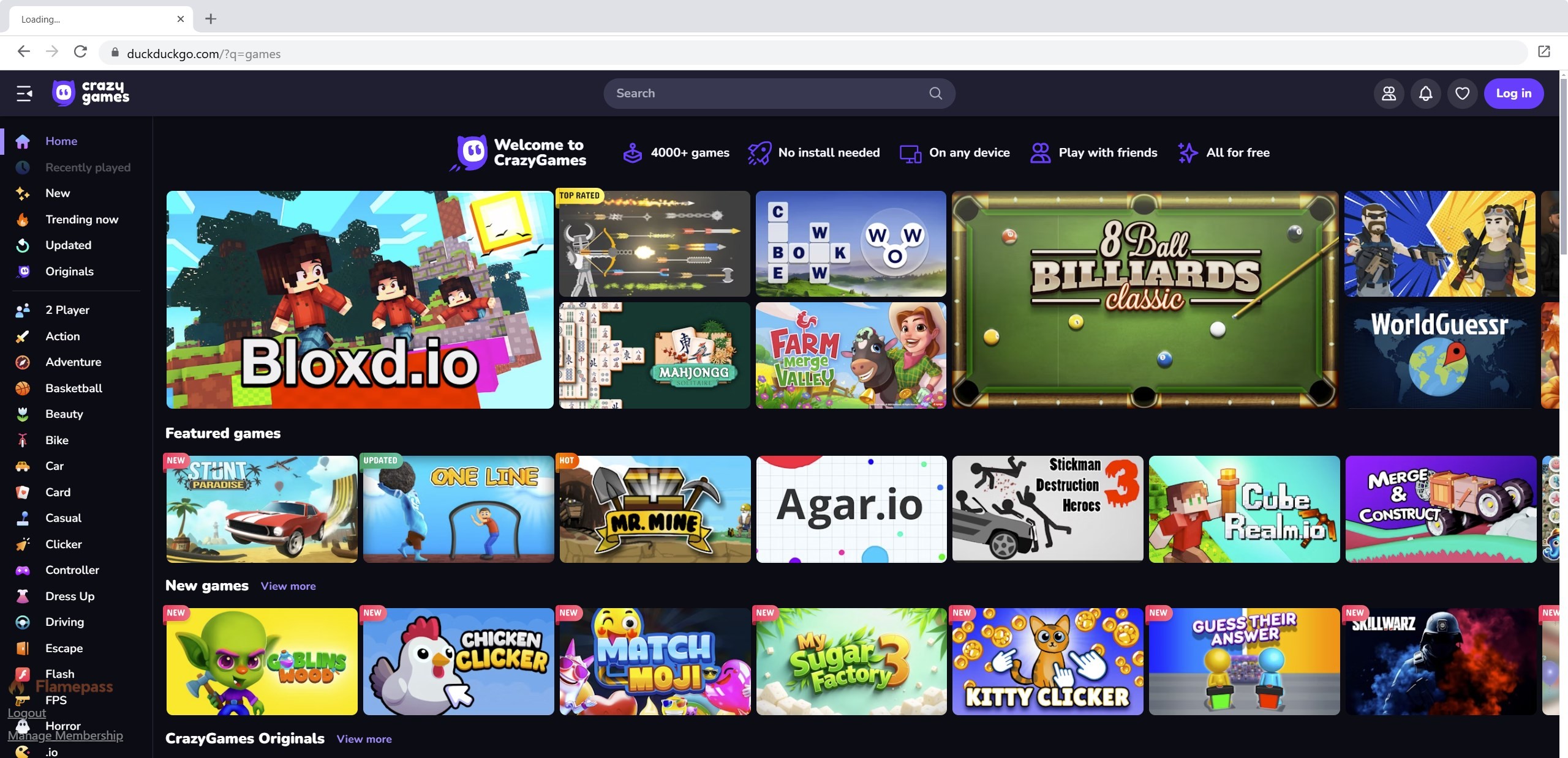 Flamepass - Homepage