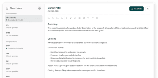 Klarify - AI Assistant for Therapists