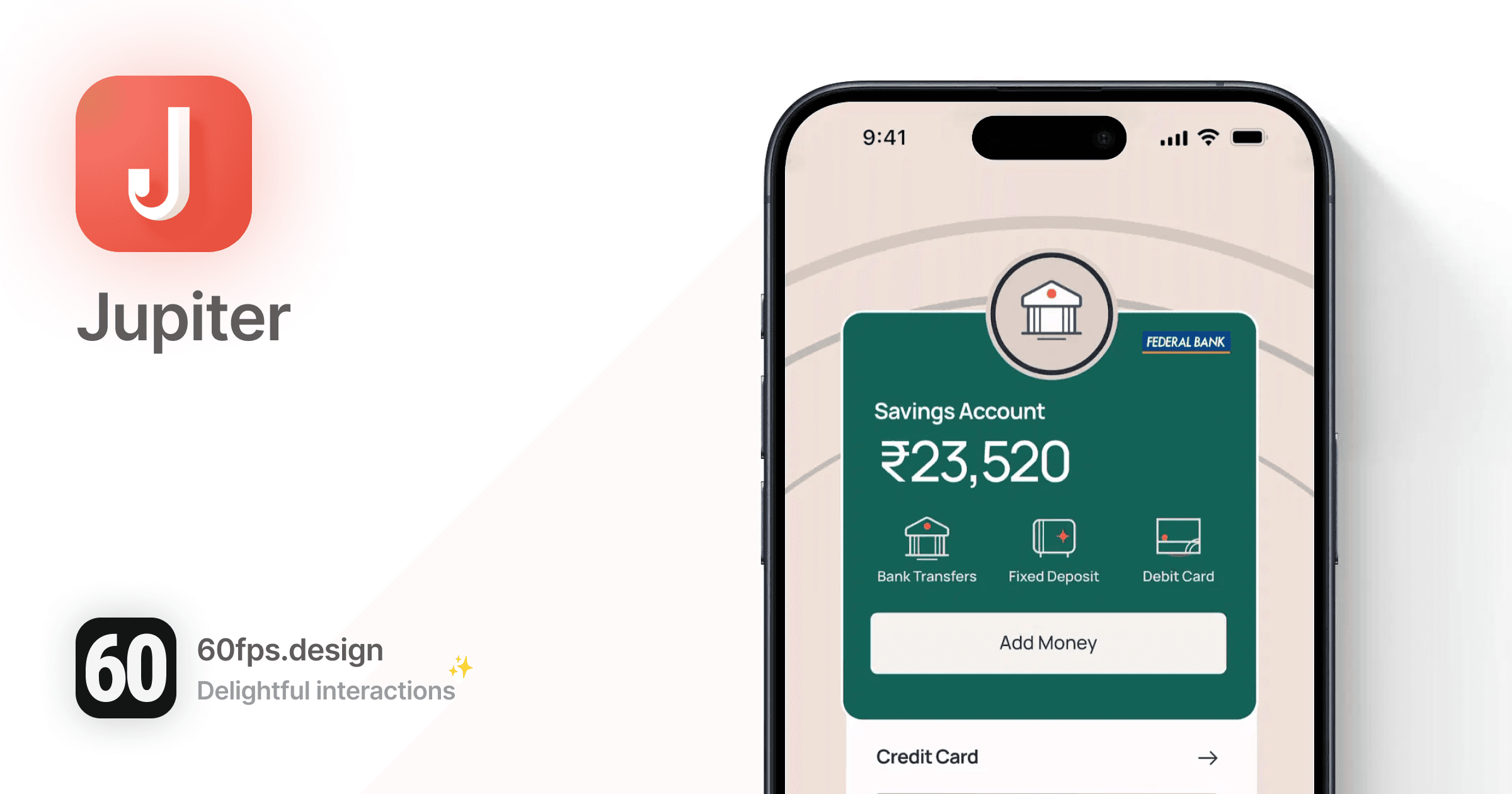 Jupiter iOS App UI/UX animation