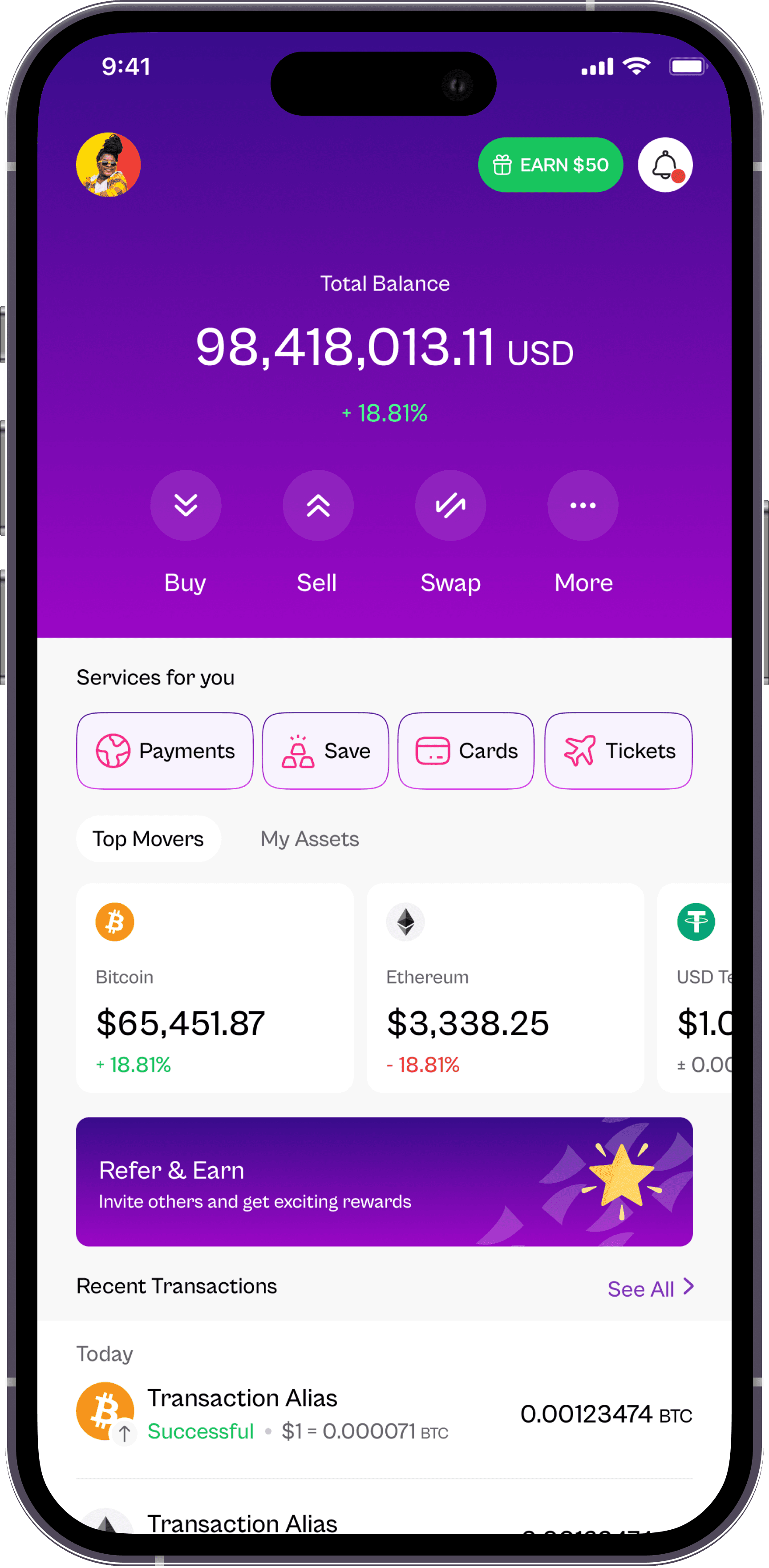 Buy, Sell, Trade Crypto & Use Virtual Cards with HostFi
