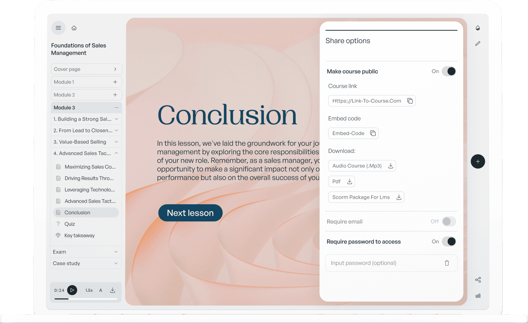 Develop engaging courses with the help of AI.