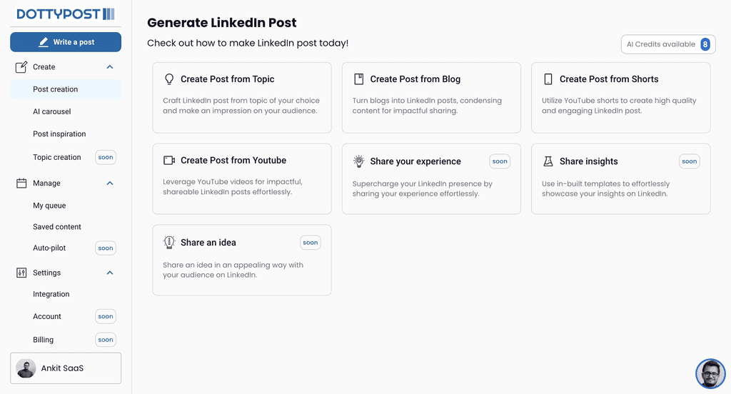 Dottypost - Grow Your LinkedIn Audience