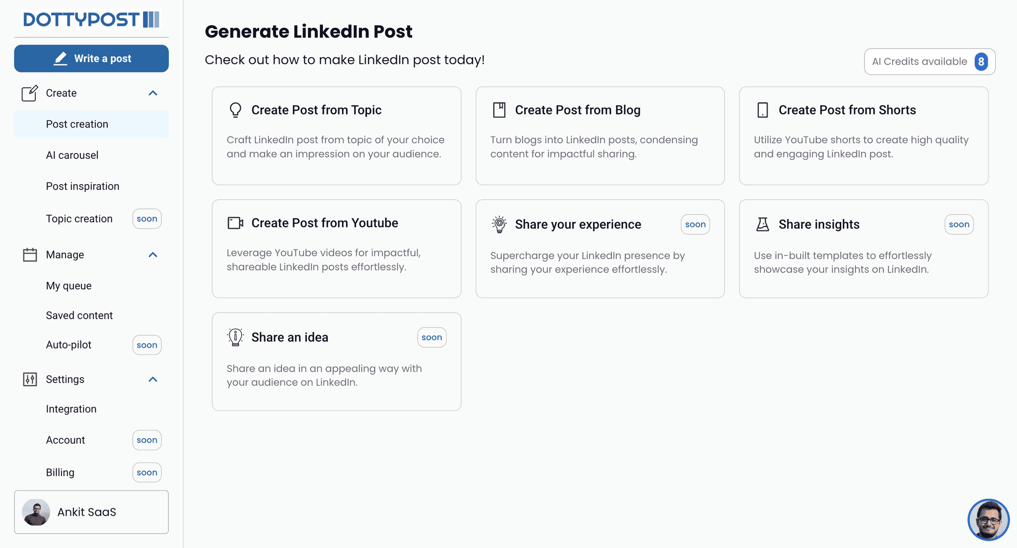 Dottypost - Grow Your LinkedIn Audience