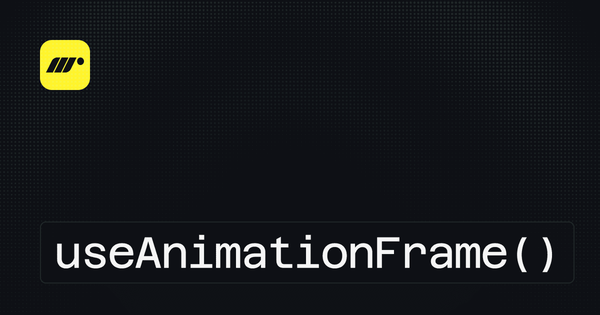 useAnimationFrame — React requestAnimationFrame | Motion