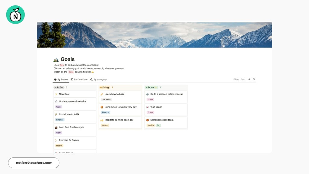 The 20 Best Notion Goal Tracker Templates