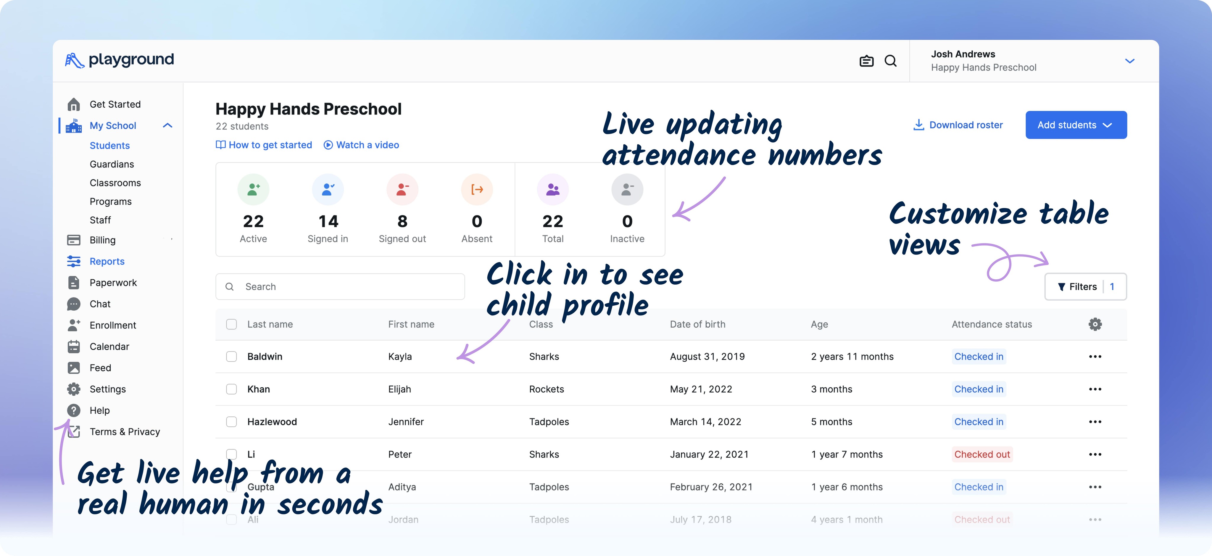 Playground | Best Child Care Management Software & App