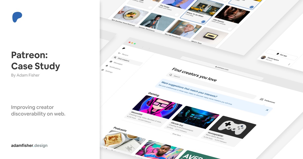 Patreon Case Study by Adam Fisher