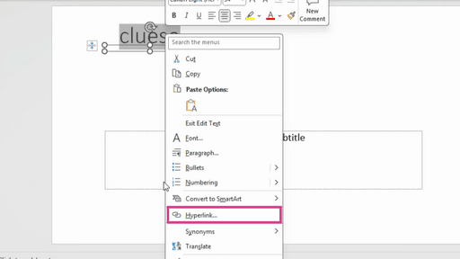 How to add a hyperlink in PowerPoint