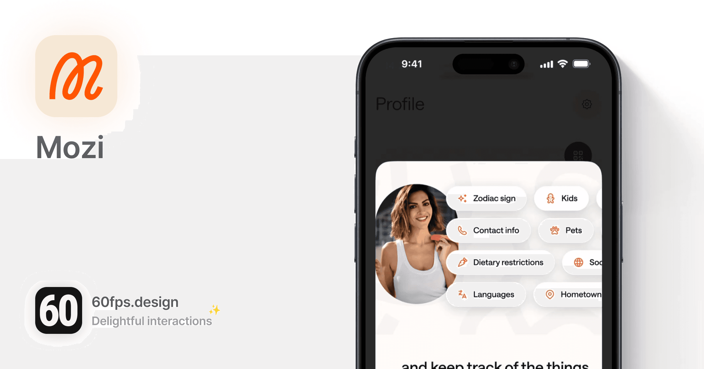Mozi iOS App UI/UX animation