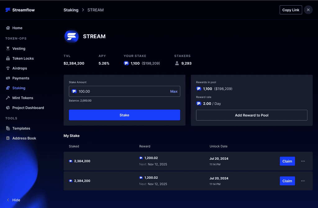 Streamflow | Token Distribution Platform