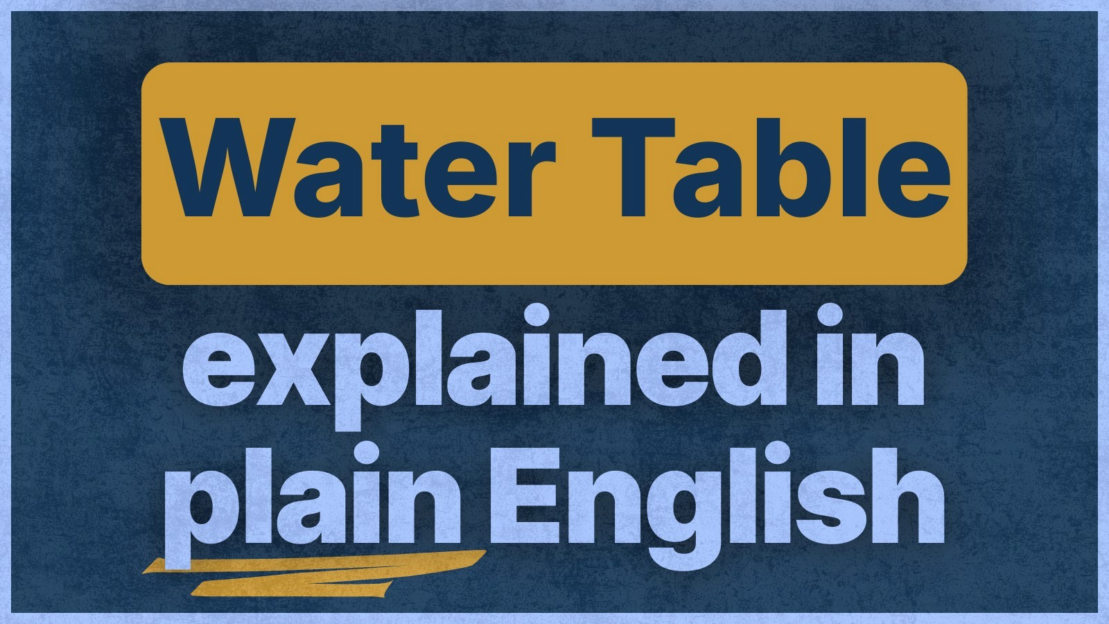 Water Table: Understanding Groundwater Levels & Impact
