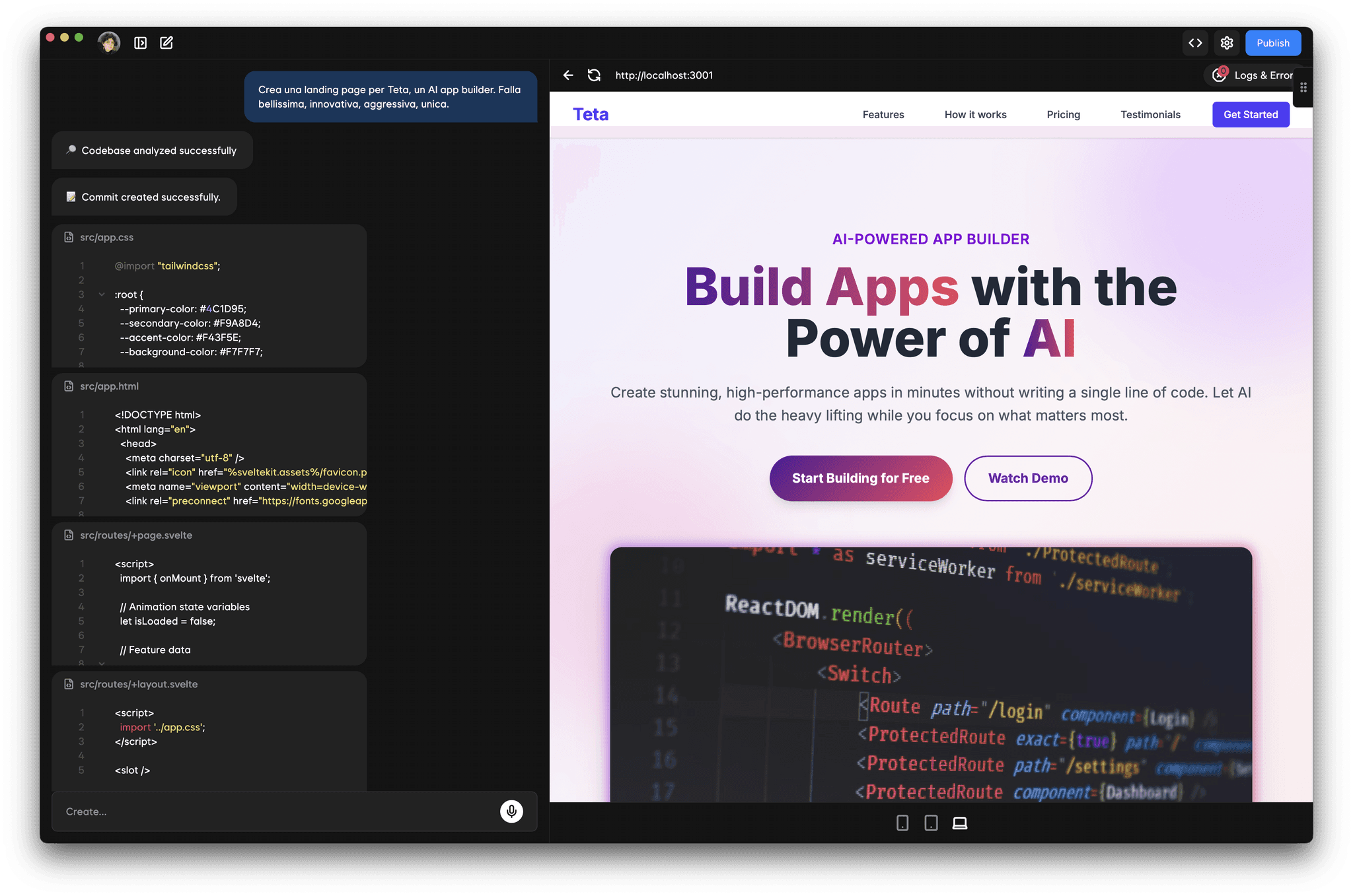 Build an app in a weekend - Teta Flutter AI Development