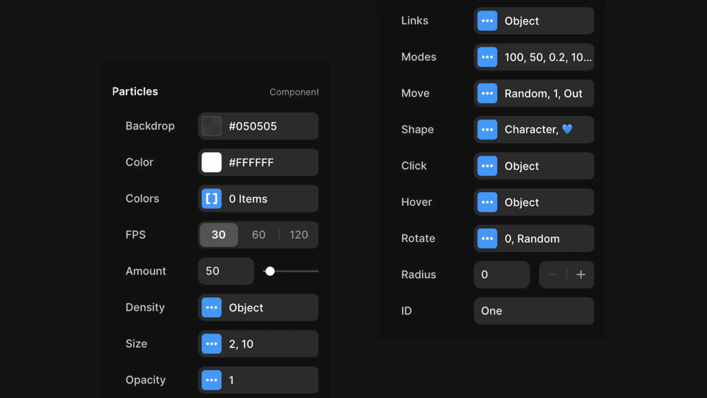 Particles Component for Framer — Framer Resource