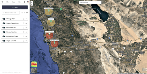 Franchise and Sales Territory Mapping Software | Population Explorer
