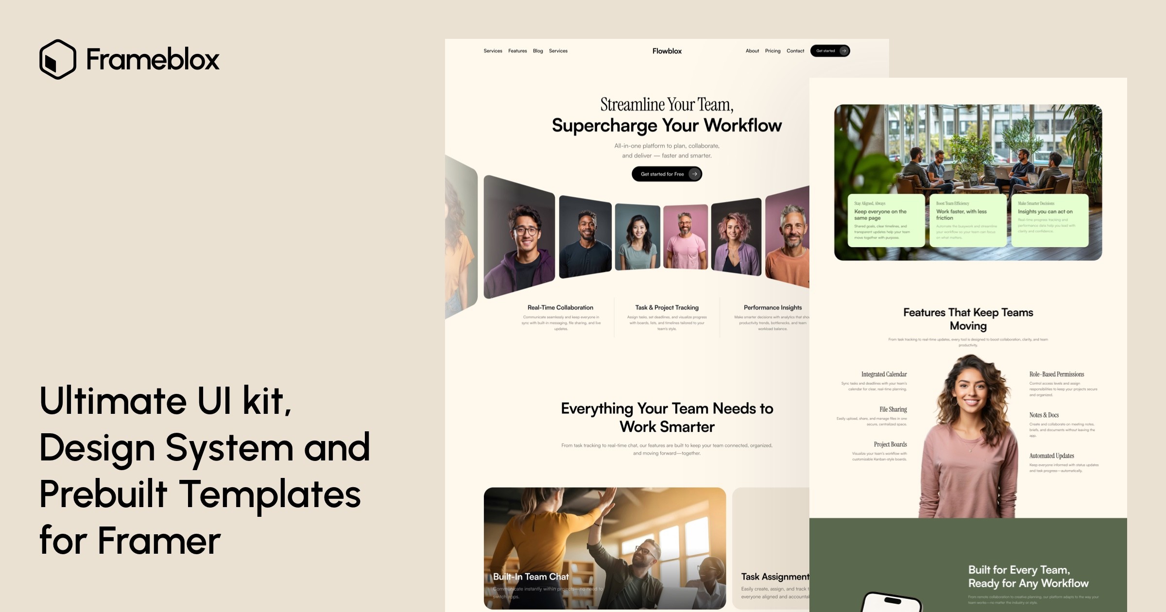 Landing Page Template 07 - Framer Page Website Template - Frameblox