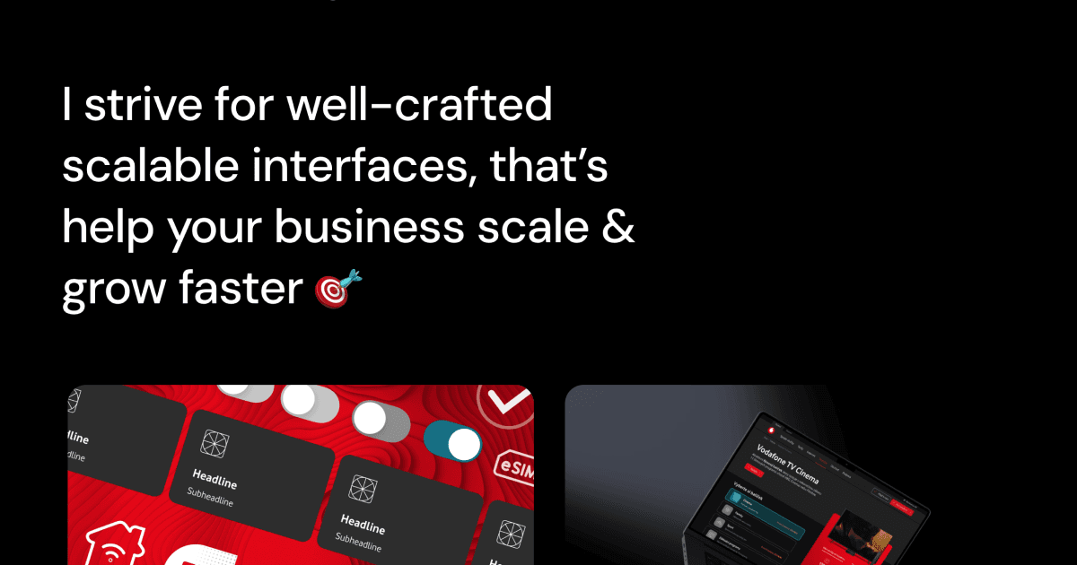 Vodafone Design System - Ladislav Kubeš 🧑🏻‍💻