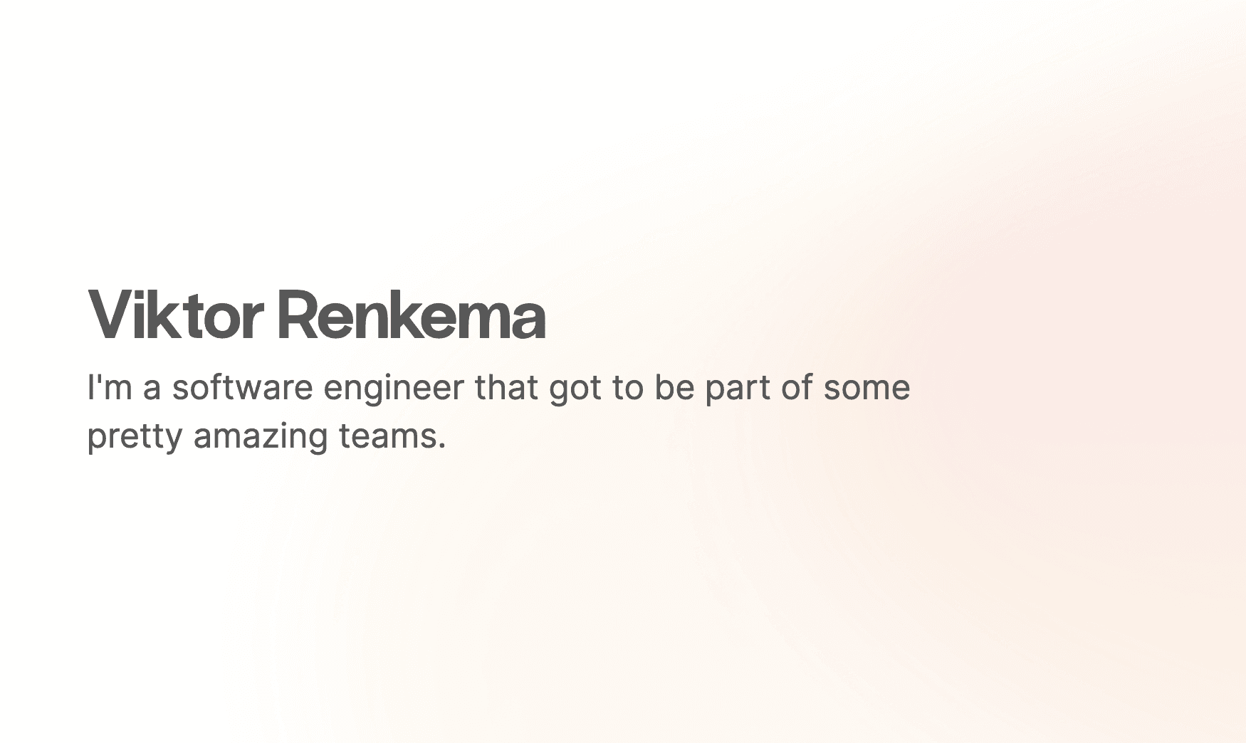 Viktor — Software engineer