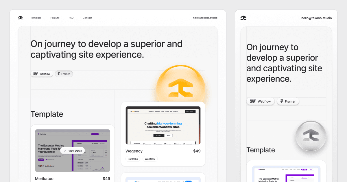 Tekano Studio | Webflow & Framer Creative Studio