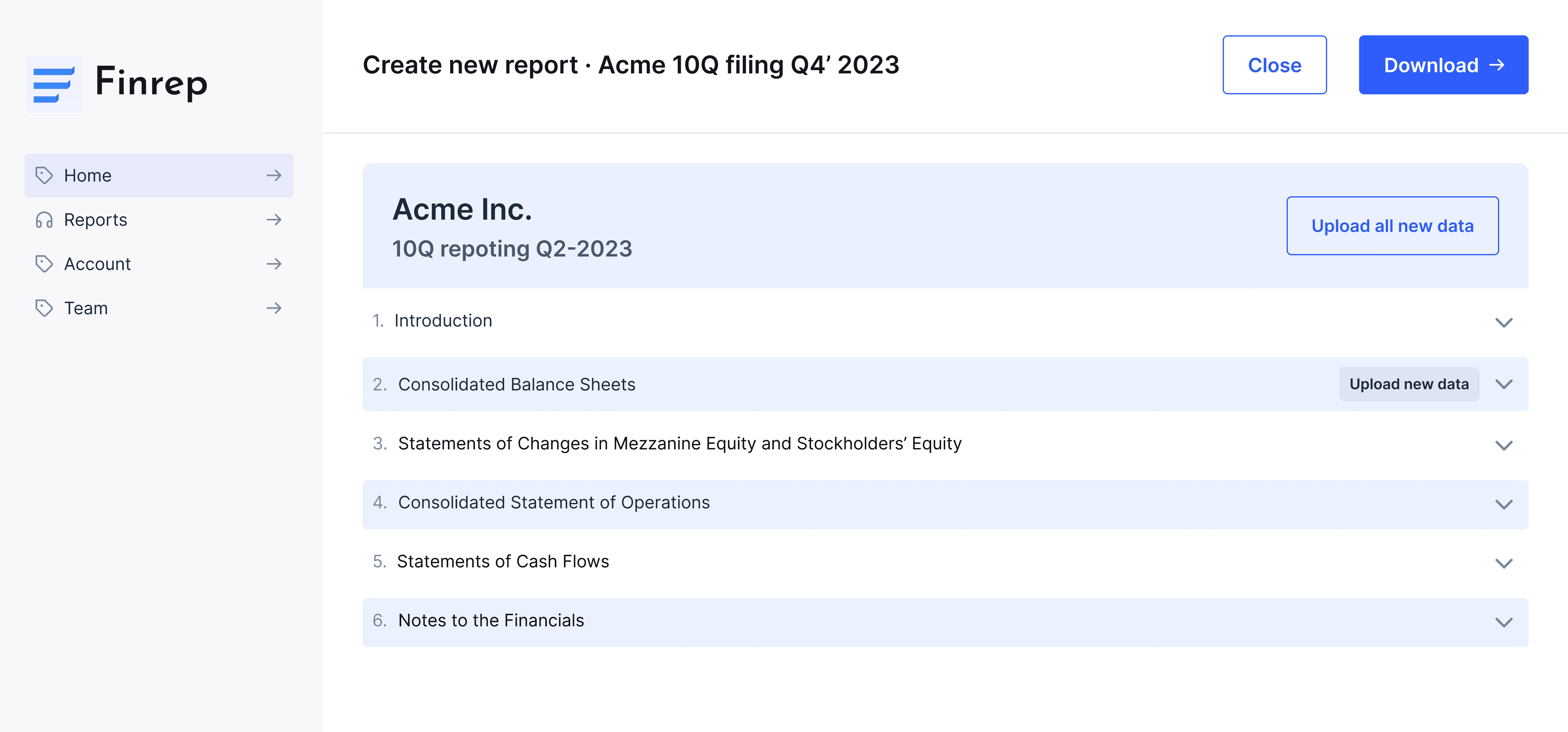 FinRep - AI Copilot for Financial Reporting