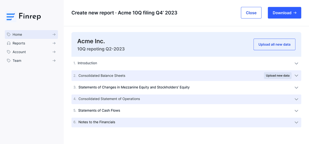 FinRep - AI Copilot for Financial Reporting