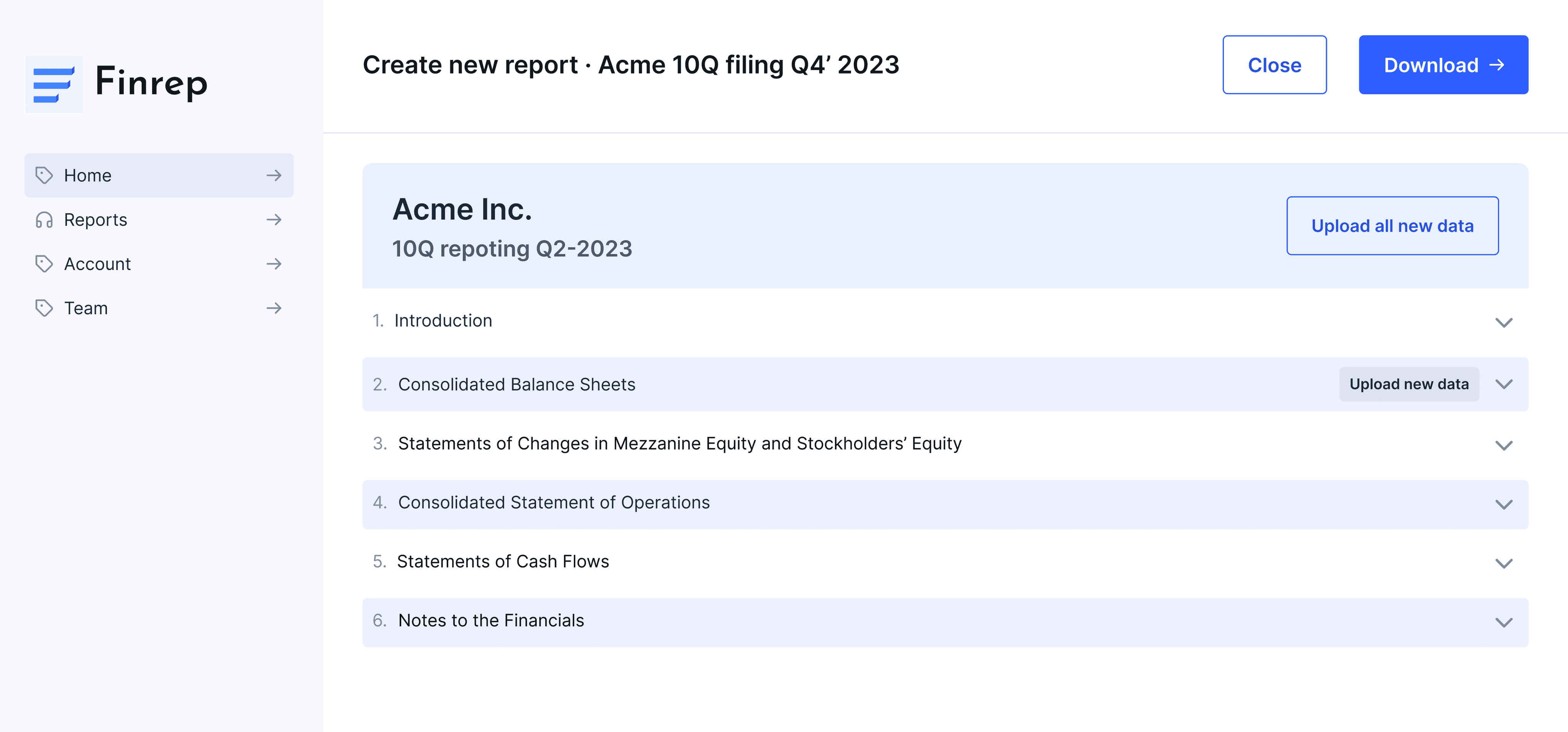 FinRep - AI Copilot for Financial Reporting