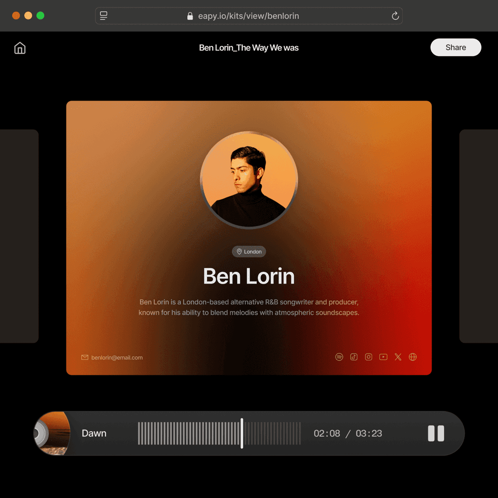 eapy Slide | Create Stunning Music EPKs