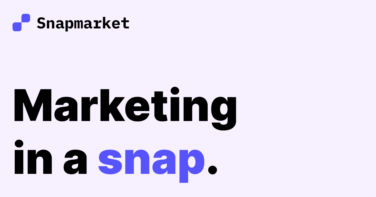 Snapmarket | Marketing in a snap.