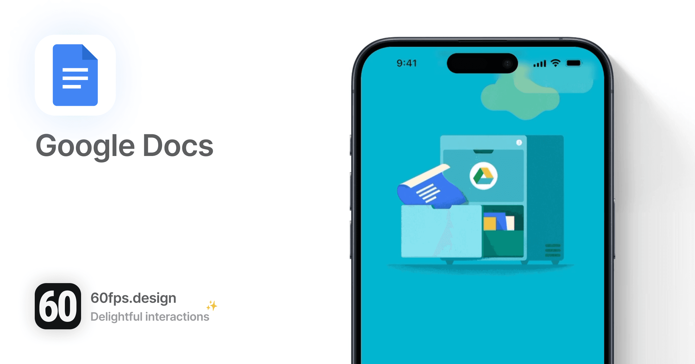 Google Docs iOS App UI/UX animation