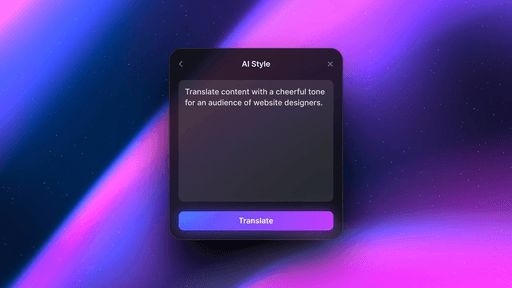 Framer Academy: Using Framer AI Style for content translations