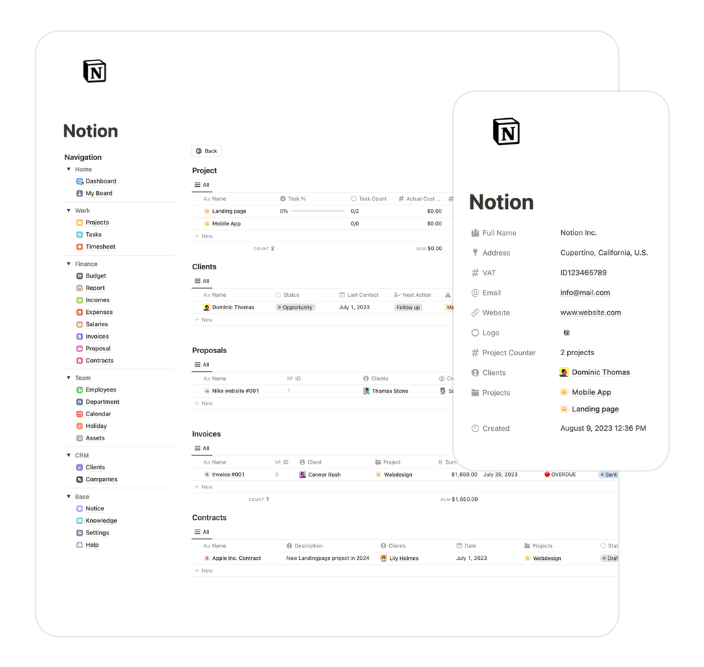 Best Notion Business Template for Startups, Companies and Small Businesses - Solt Wagner