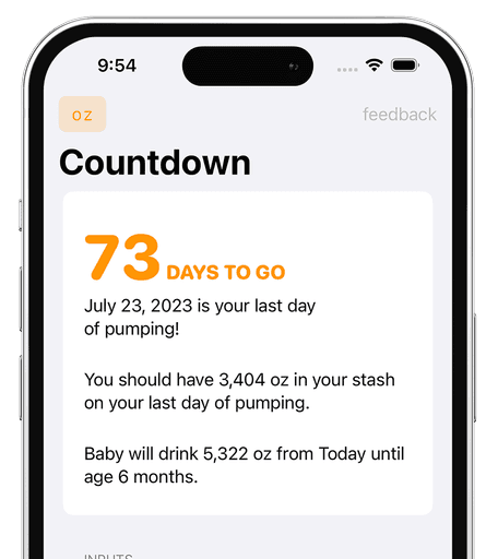 Pump Log - Track breast milk for exclusive pumping