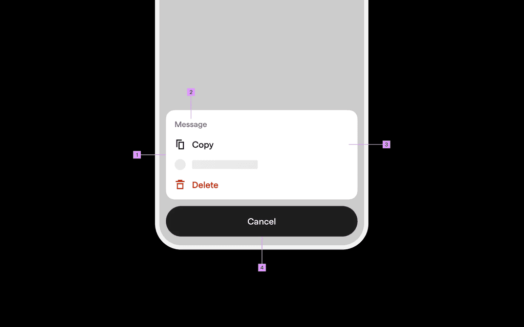 Action Sheet UI Design: Best practices, Design variants & Examples ...
