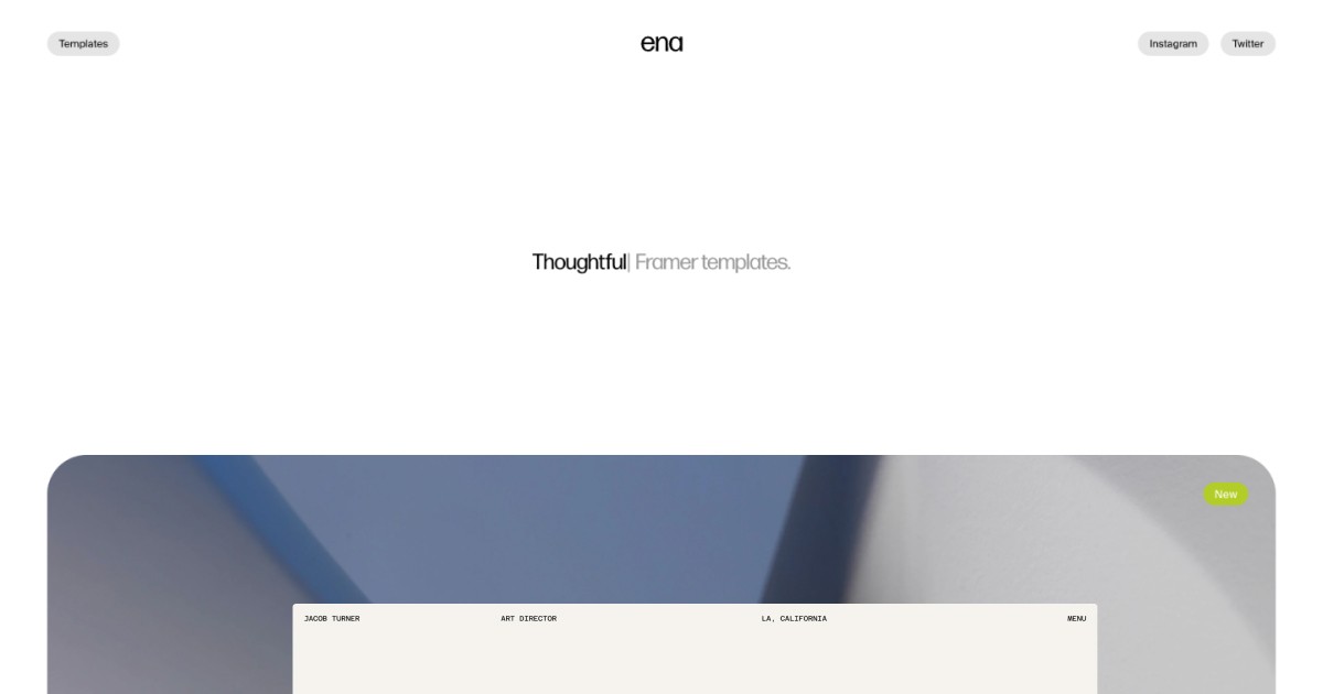 ena supply — Framer Templates & Resources