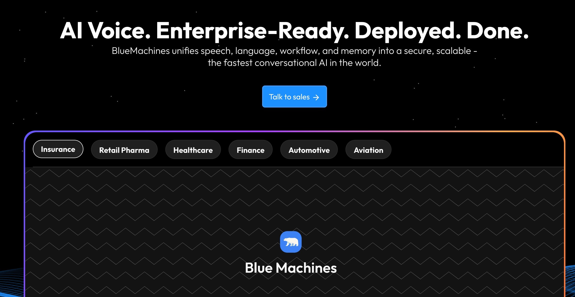Blue Machines - Full-Stack Voice AI Agent Platform