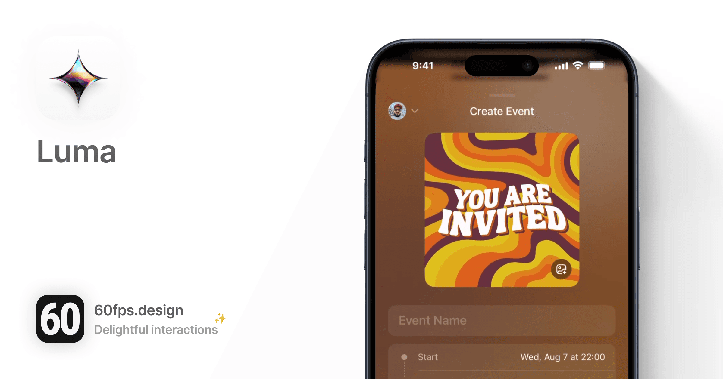 Luma iOS App UI/UX animation