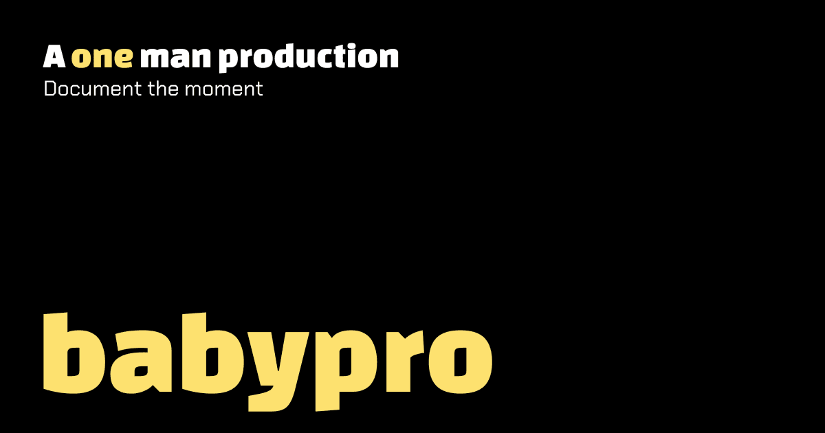 A one man production | babypro