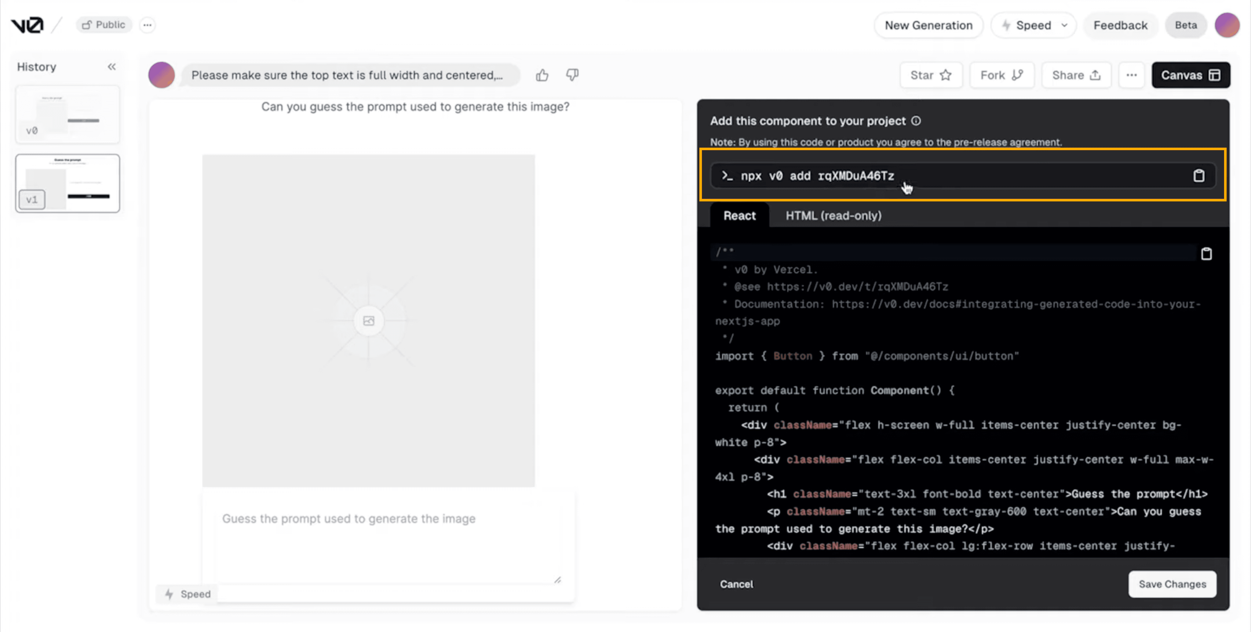 Generative Fullstack: Frontend UI with Vercel v0 and Backend with BuildShip