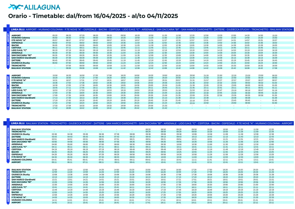 Alilaguna | Blue Line