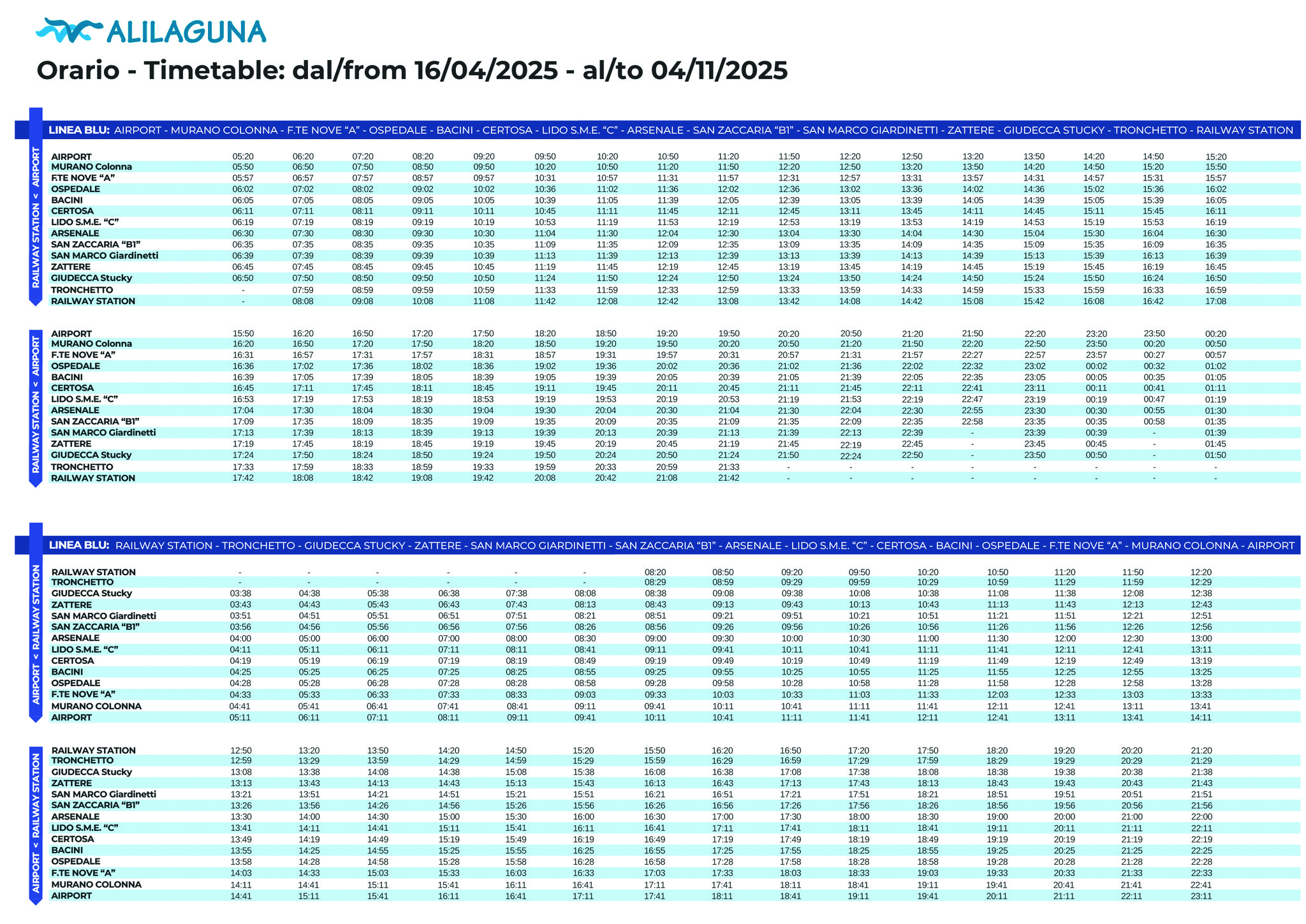 Alilaguna | Blue Line